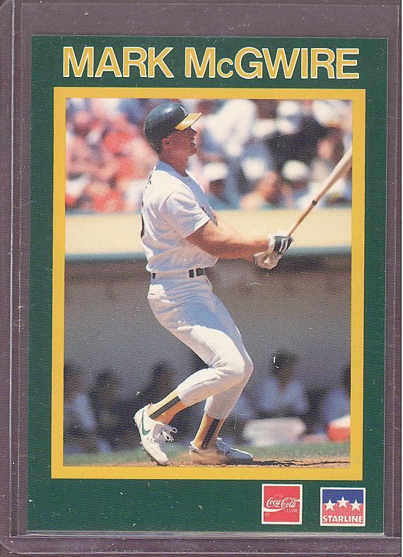 1989 STARLINE PROMO Mark McGwire ATHLETICS Coca Cola at Sports Products
